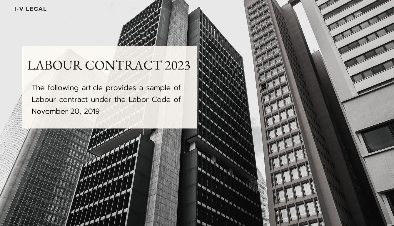 Labor contract template according to the Labor Code 2019 - I-V Legal